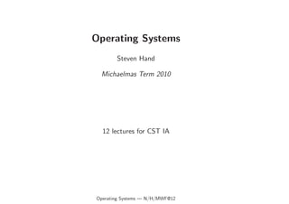 Operating System / System Operasi | PPT