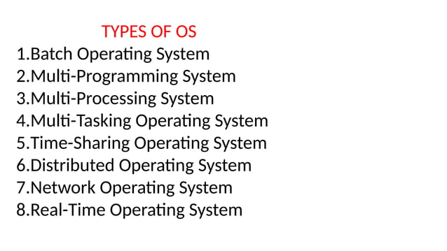 operating system basic ppt which we can learn os | PPT