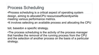 process types of process schduling algorithms | PDF