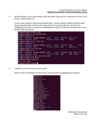 Perintah Dasar Sistem Operasi Linux | PDF