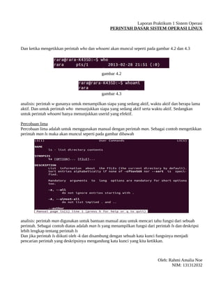 Perintah Dasar Sistem Operasi Linux | PDF