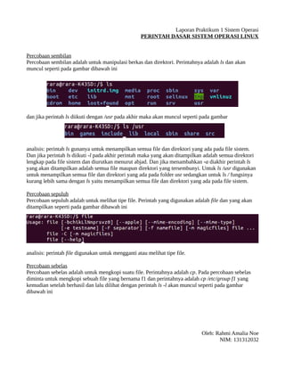 Perintah Dasar Sistem Operasi Linux | PDF