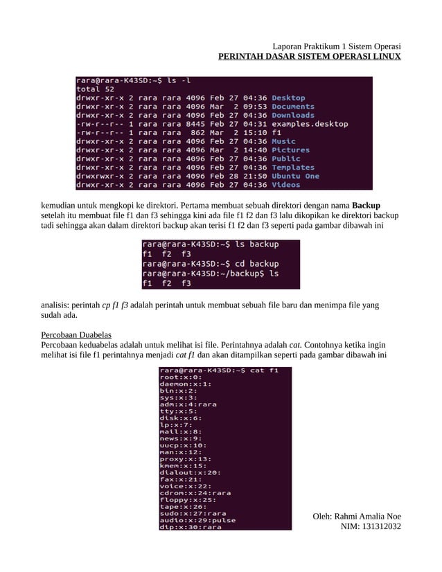 Perintah Dasar Sistem Operasi Linux | PDF