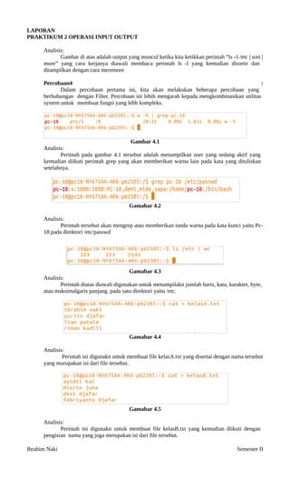 OPERASI INPUT OUTPUT di Linux | PDF