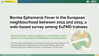 OS20 - Bovine ephemeral fever in the European neighbourhood between ...