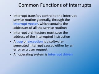 OS concepts 2 handling of interrupts | PPT