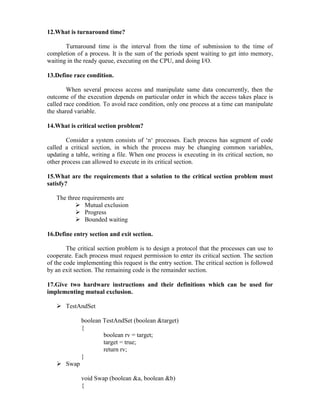 Operating System and related questions | PDF