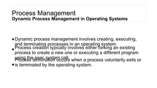 operating system process managment memory | PDF