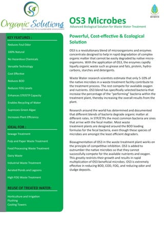 OS3 Product Brochure | PDF | Environmental Services Industry | Industries
