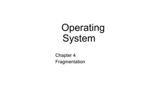 operating system disk fragmentation and types | PDF