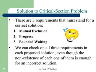 operating system the critical section problem | PPT