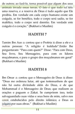 Os 40 hadith ditos do profeta do islã ( islamismo) | PDF