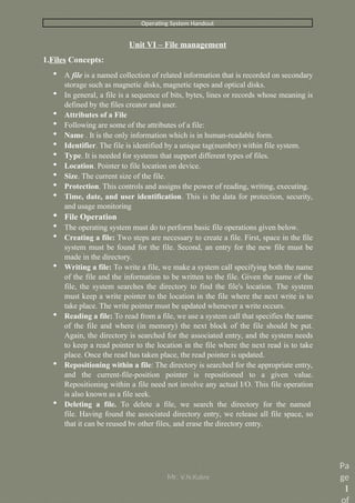 Operating System - File Management concepts | PPT