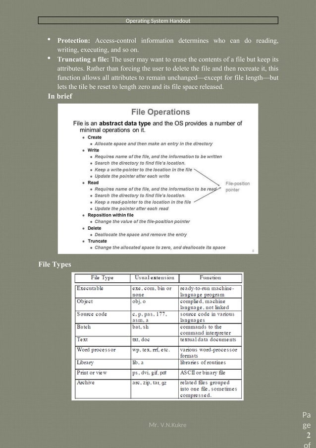 Operating System - File Management concepts | PPT | Operating Systems | Computer Software and ...