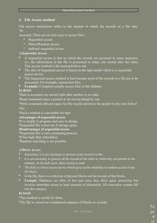 Operating System - File Management concepts | PPT