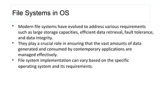 operating system file system and its hierarchy | PDF