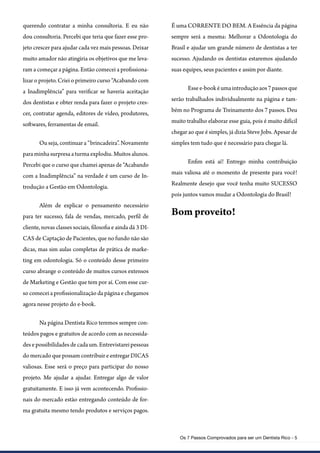 Os 7 passos COMPROVADOS para ser um DENTISTA RICO | PDF