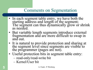 Segmentation and paging | PPT | Operating Systems | Computer Software and Applications