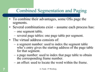 Segmentation and paging | PPT | Operating Systems | Computer Software and Applications