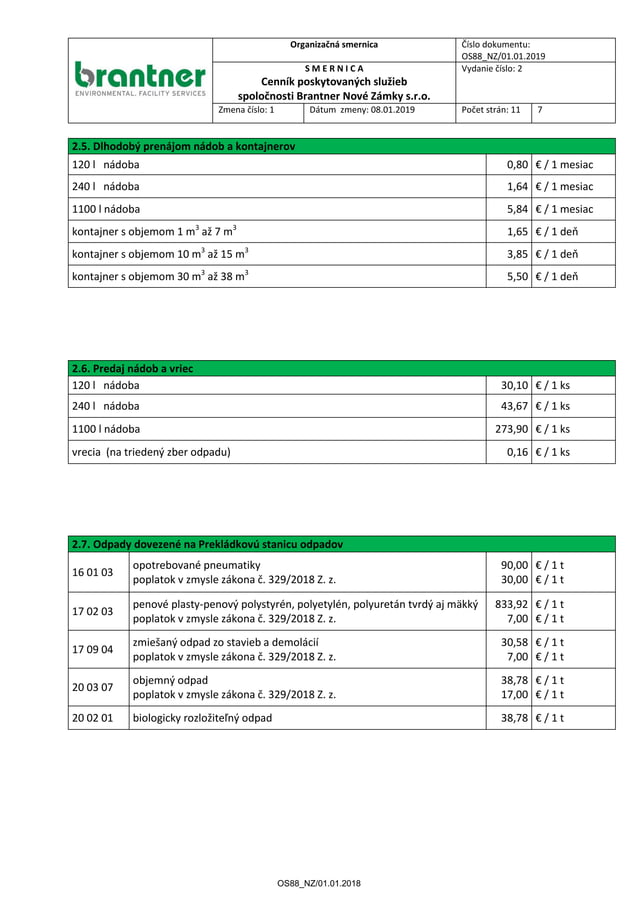 Os88 cennik 2019 bnz verzia 2 web | PDF