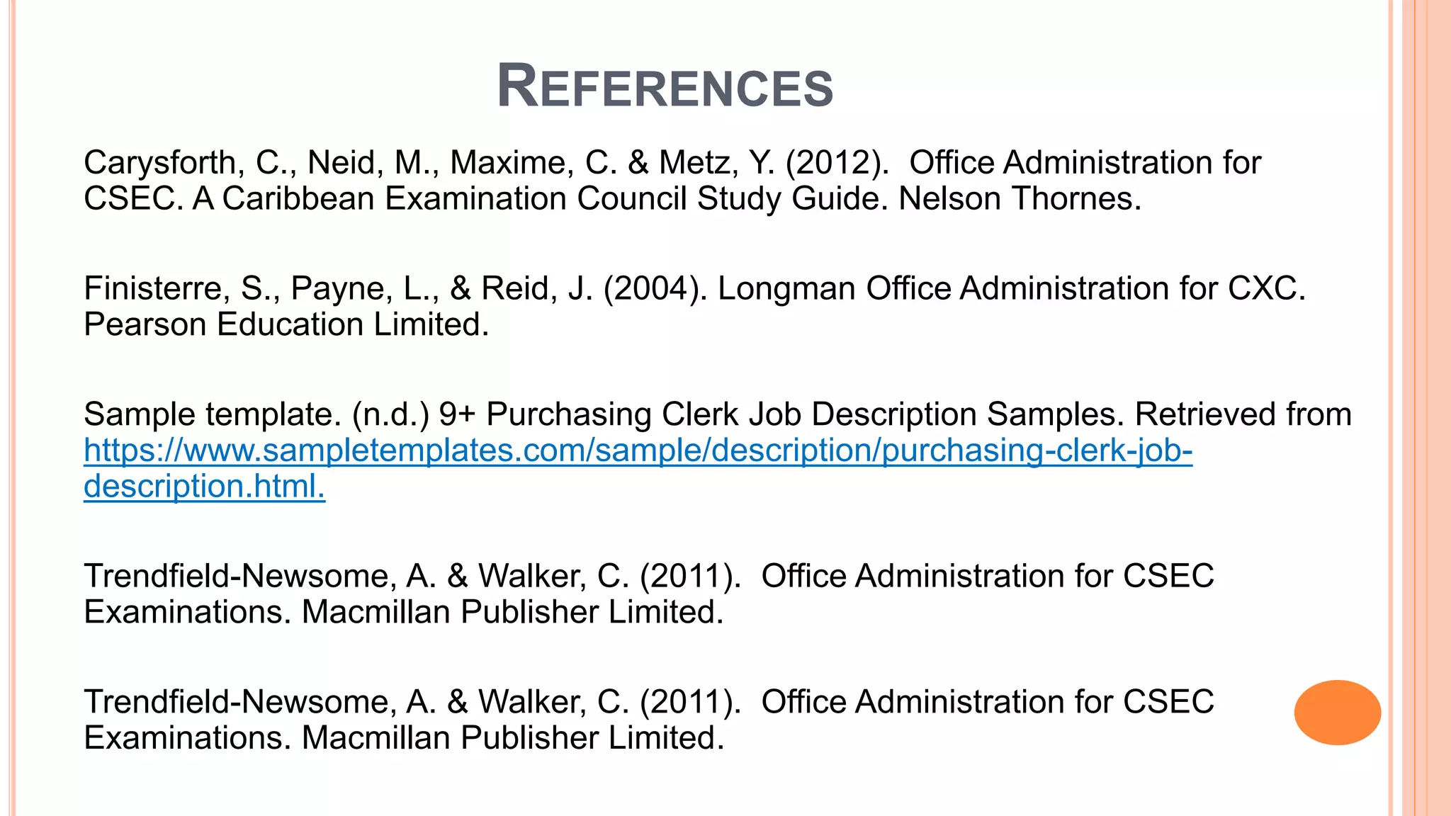 Duties and attributes of a purchasing clerk/assistant | PPTX