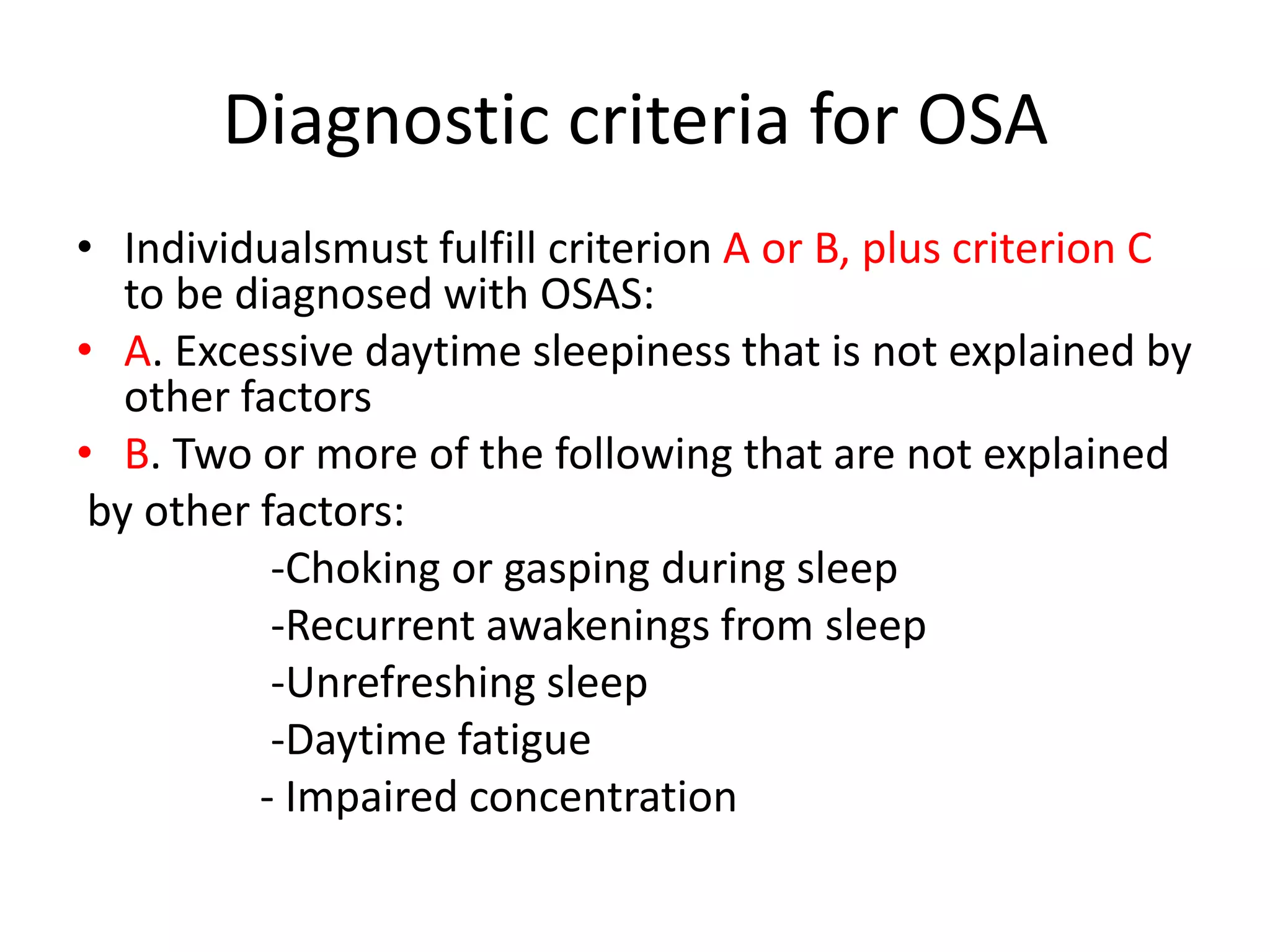 Obstructive Sleep Apnea (OSA) | PPTX