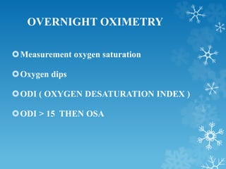 obstructive sleep apnoea | PPTX