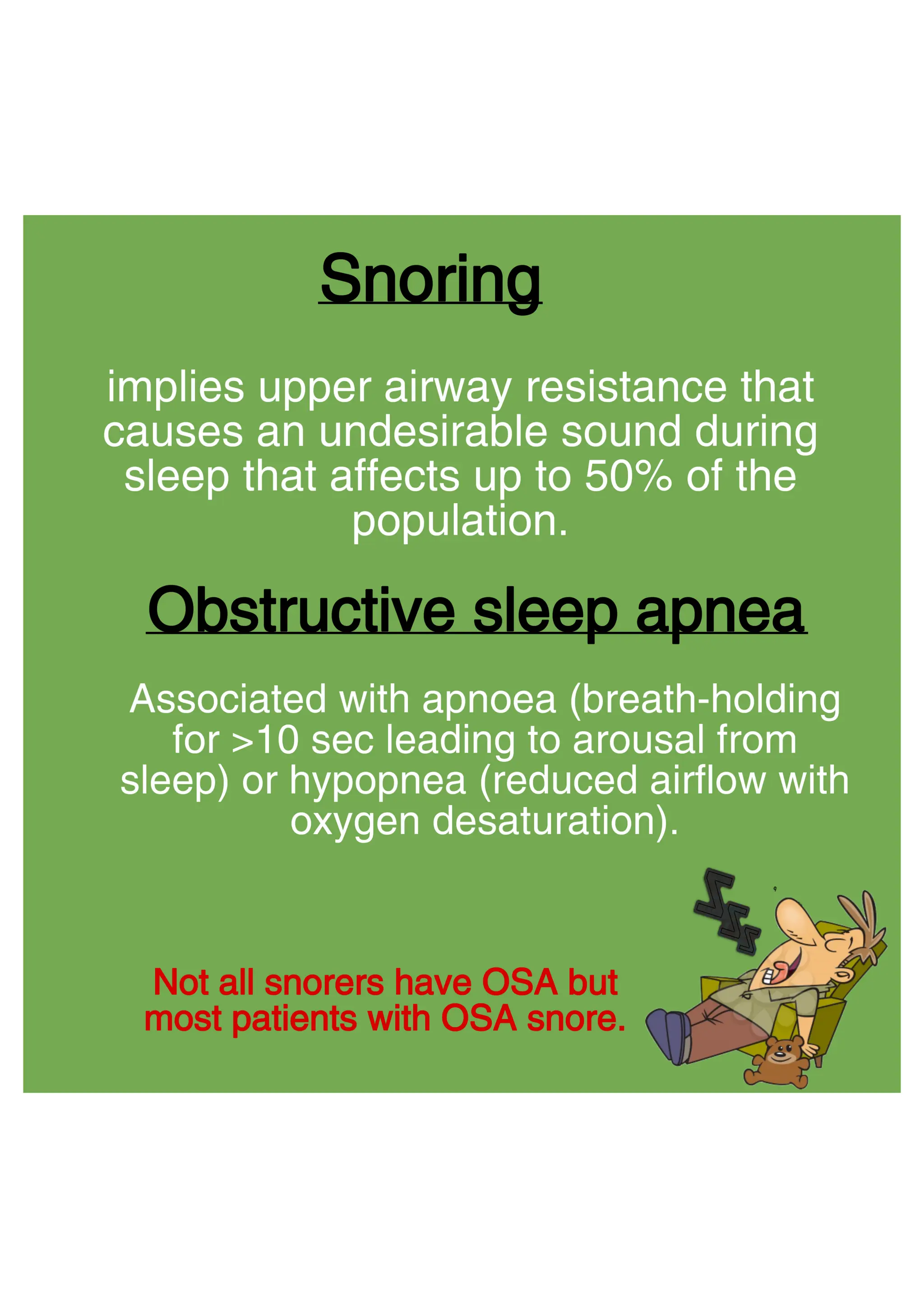 SNORING AND OBSTRUCTIVE SLEEP APNEA.pdf ENT BY QUICKMEDTALK | PDF