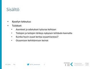 Osaamisen kehittämisen kysely_tulokset_touko_final | PPT