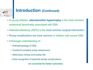 Perioperative considerations for OSA in Children | PPTX