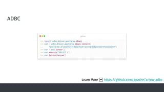 OSA Con 2022 - Arrow in Flight_ New Developments in Data Connectivity - David Li - Voltron Data.pdf