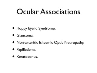 Osa in ophthlamology | PPT