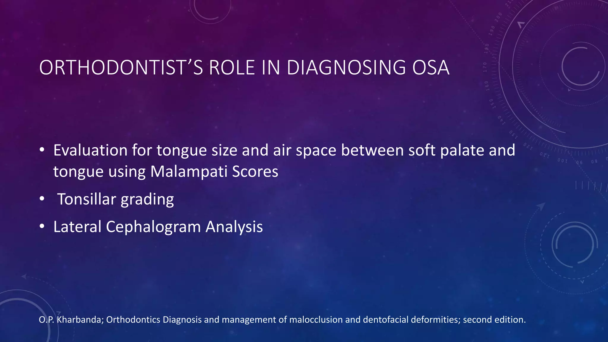 Obstructive Sleep Apnea Orthodontists Perspective Ppt
