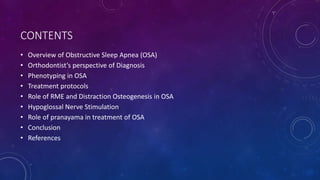 Obstructive sleep apnea- Orthodontist's perspective | PPTX