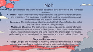 Traditional Japanese theatre: Noh, Kyogen, Kabuki, Bunraku. | PPTX ...