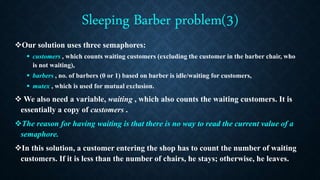Sleeping barber problem | PPTX