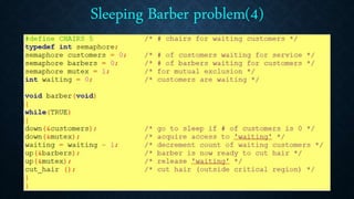 Sleeping barber problem | PPTX