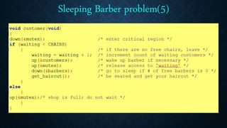 Sleeping barber problem | PPTX