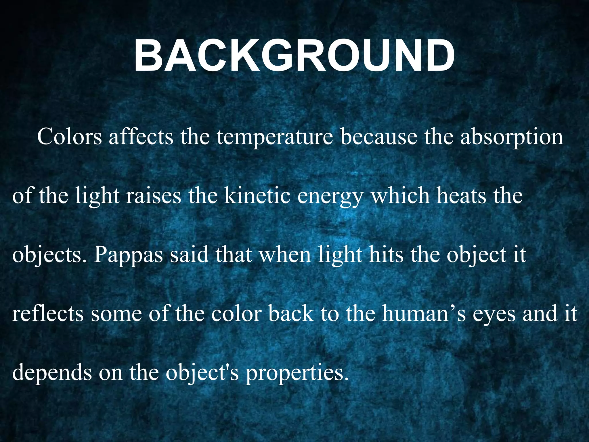Science Portfolio Presentation - Color and Temperature | PPTX