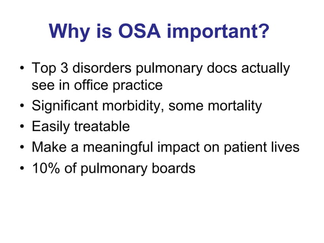 OSA overview Power Point Sleep Fellowship | PPT