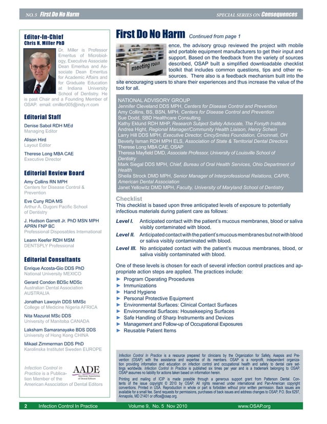 OSAP Infection Control In Practice Newsletter | PDF | Infectious ...