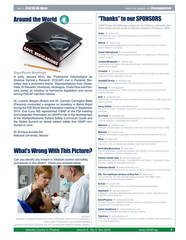 OSAP Infection Control In Practice Newsletter | PDF | Infectious ...