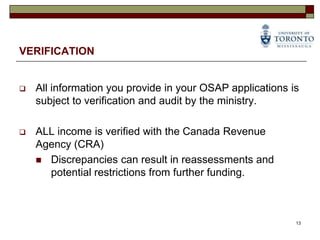 OSAP (Financial Aid) | PPTX