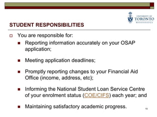 OSAP (Financial Aid) | PPTX