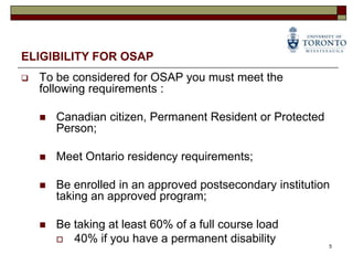 OSAP (Financial Aid) | PPTX
