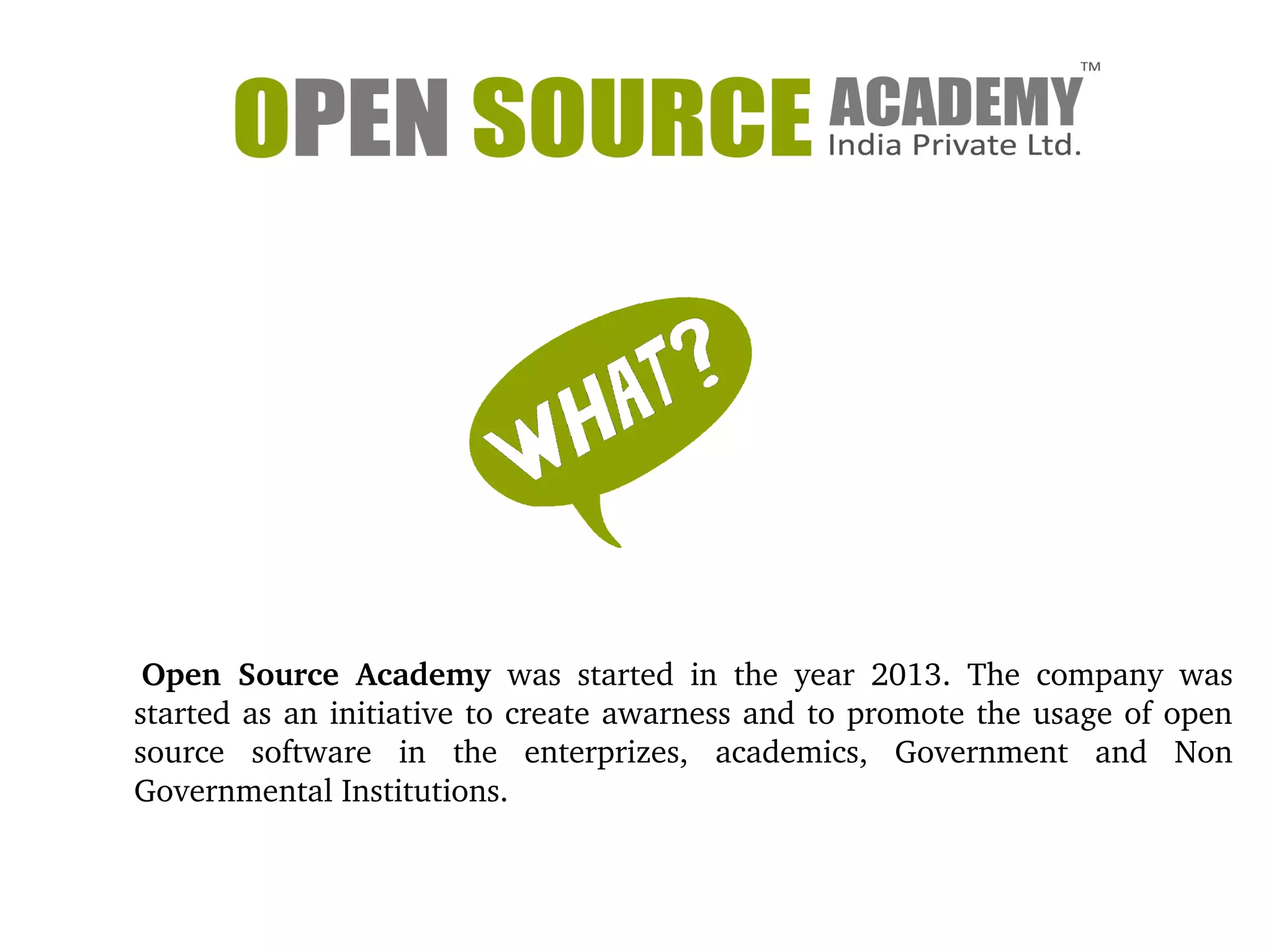 Open Source Academy India Private Limited - Internships For Final Year ...