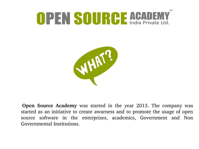Open Source Academy India Private Limited - Internships For Final Year ...