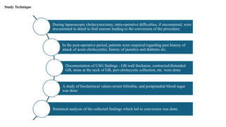 OBSERVATIONAL STUDY FOR ELECTIVE LAPAROSCOPIC CHOLECYSTECTOMY | PPTX