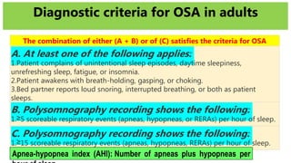 Obstructive sleep apnea | PPT