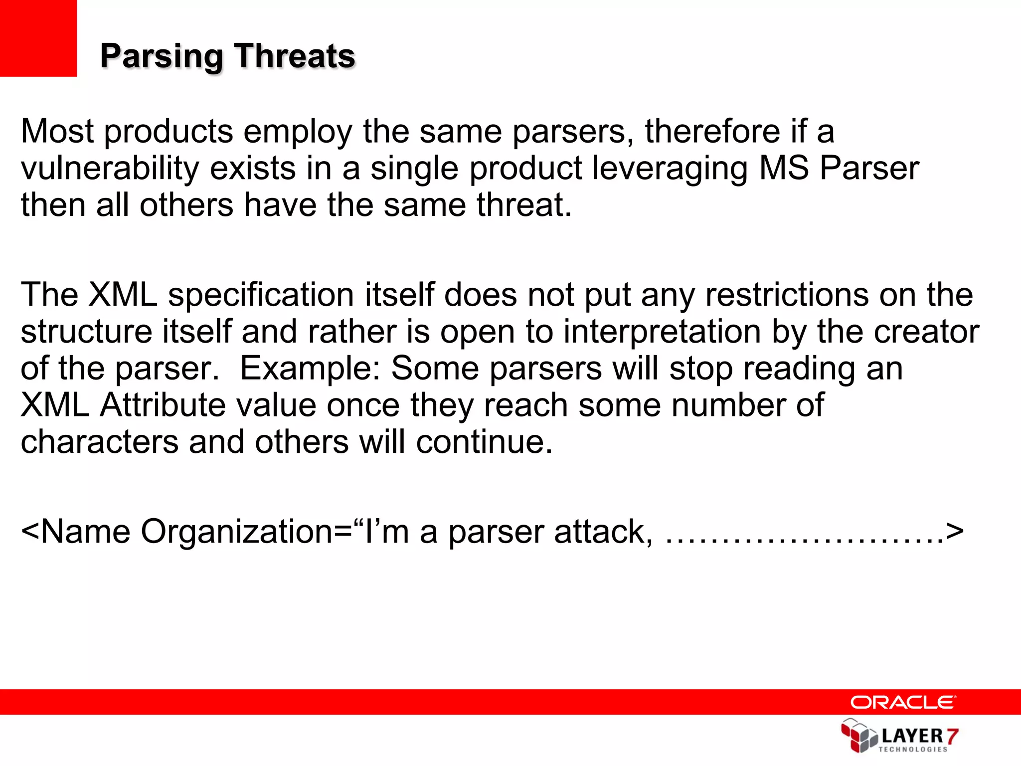 Layer 7 & Oracle: Cyber Defense for SOA & REST | PDF